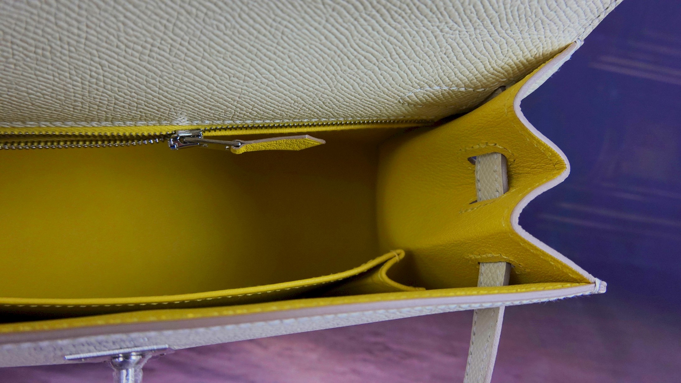 MCA Luxury Bags Sac Hermès Kelly 25 Commande Spéciale Natta et Jaune ...