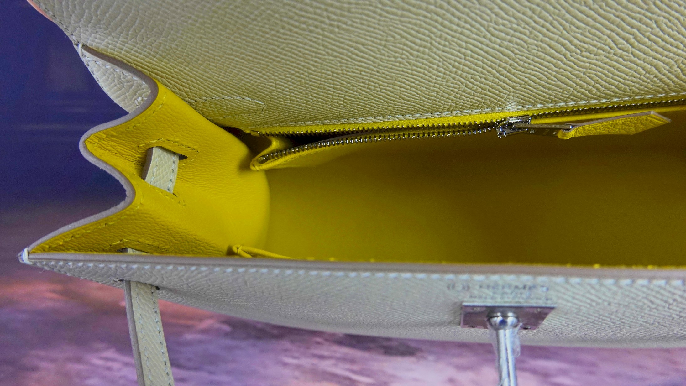 MCA Luxury Bags Sac Hermès Kelly 25 Commande Spéciale Natta et Jaune ...