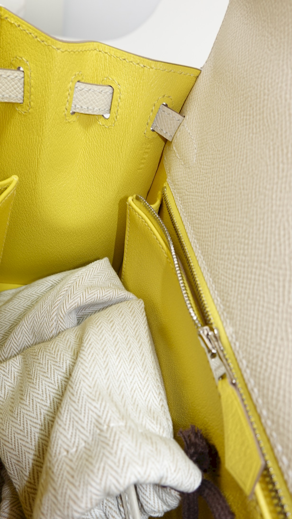 MCA Luxury Bags Sac Hermès Kelly 25 Commande Spéciale Natta et Jaune ...